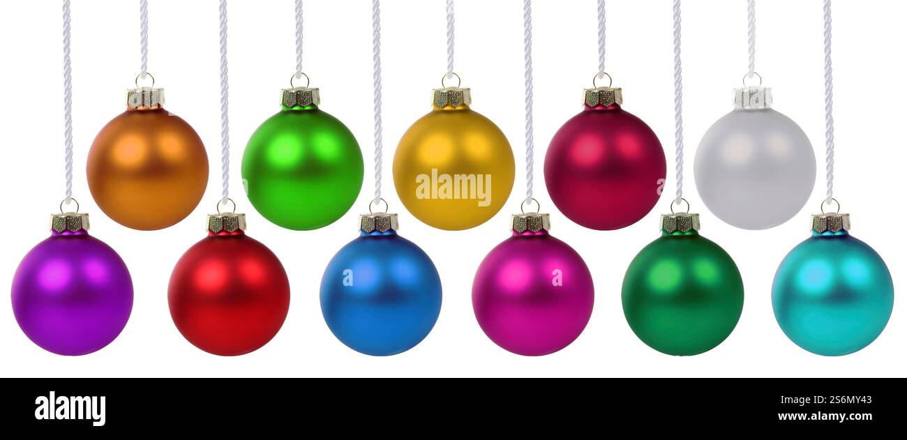 Christmas baubles Christmas many colorful baubles decoration hanging ...