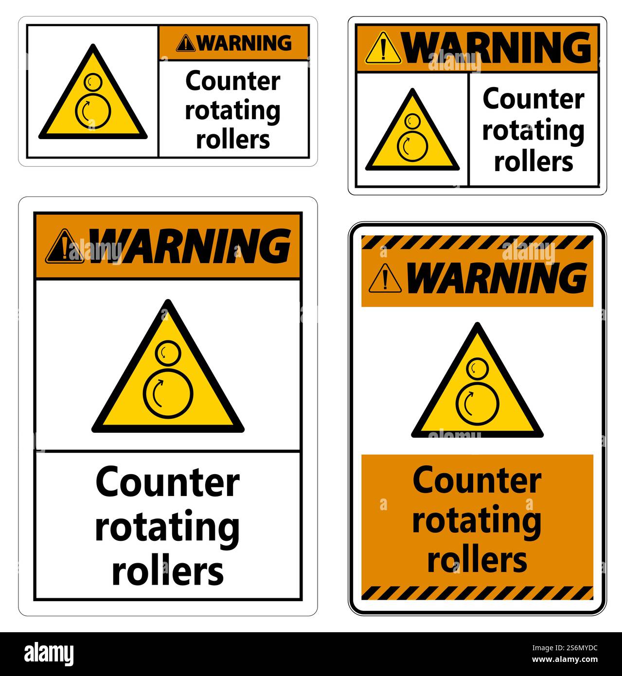 Counter rotating rollers sign on white background Stock Vector Image ...