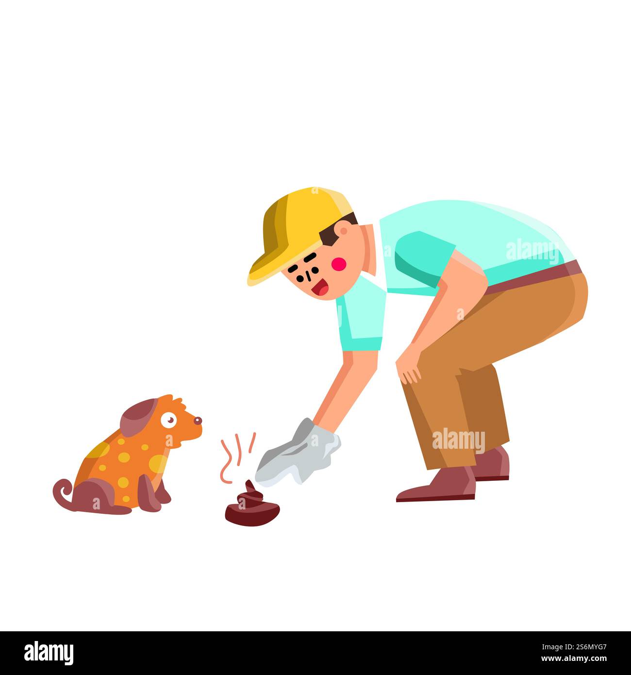Pick up dog poo Stock Vector Images - Alamy