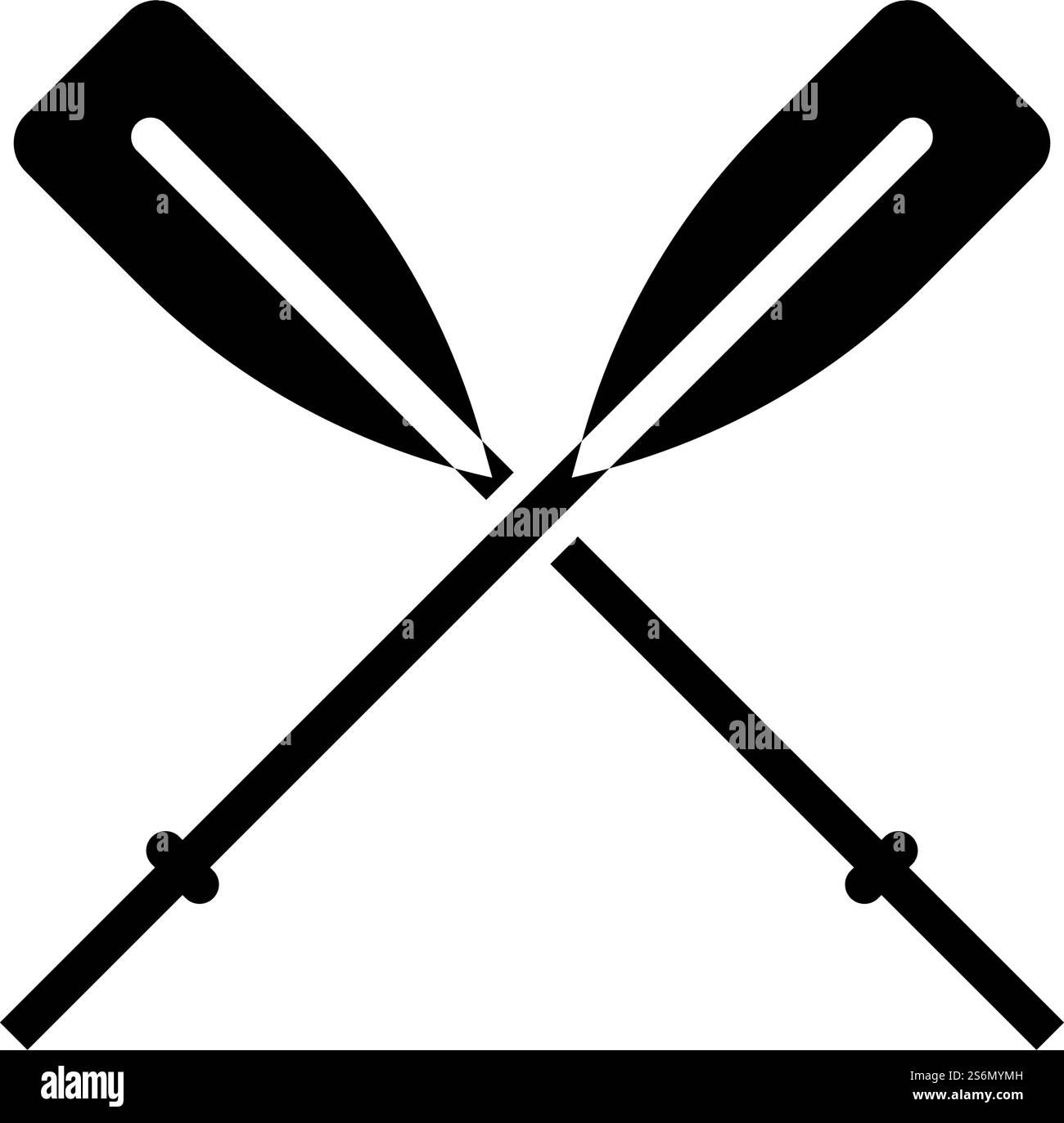 Icon Of Boat Oars. Black Stencil Design. Vector Illustration Stock ...