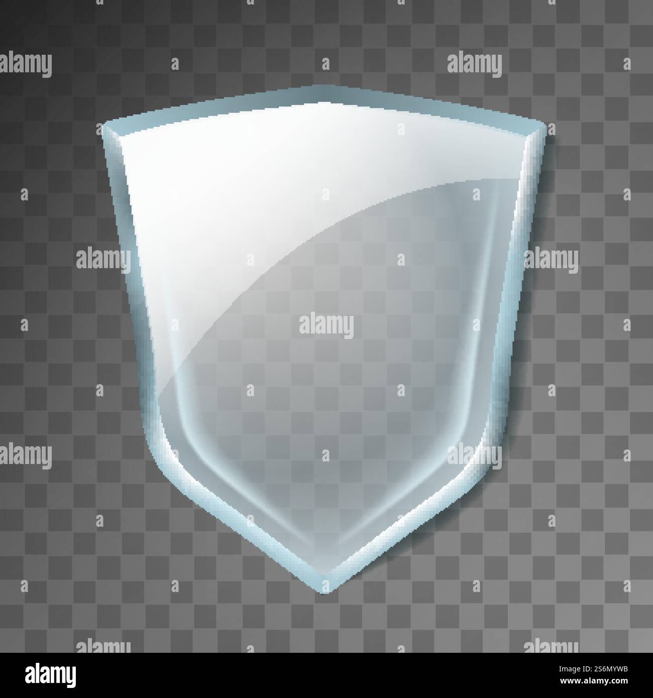 Glass Shield Acrylic Transparent Panel Vector. Blank Glass Shield ...