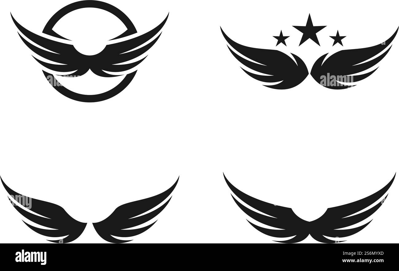 Wing illustration logo vector design Stock Vector Image & Art - Alamy