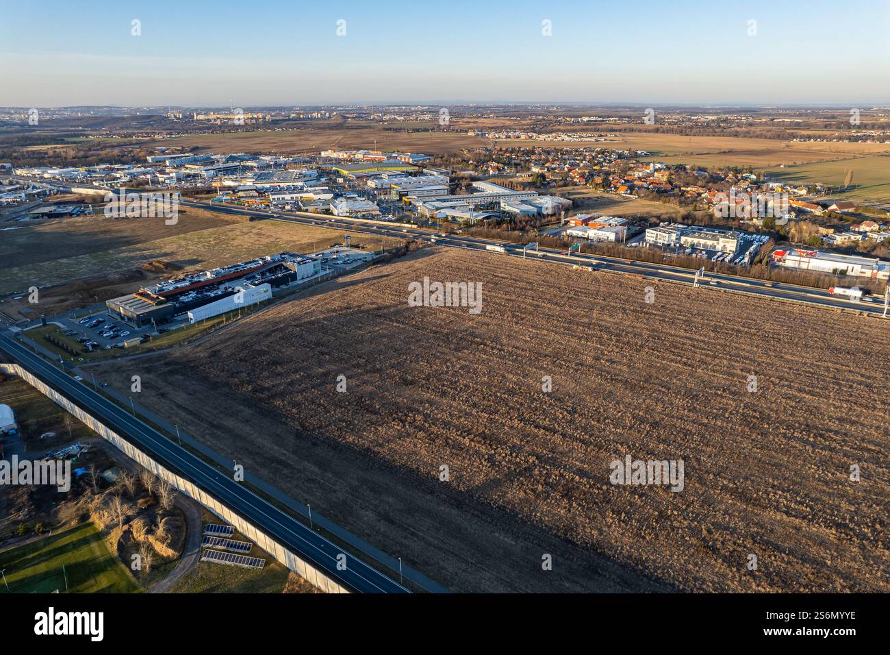 Aerial view of Pruhonice village in Winter 2022 Stock Photo - Alamy
