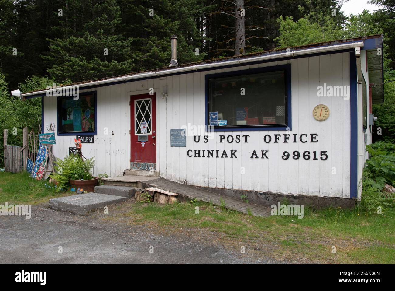 Historic post office and gallery in Alaska Stock Photo - Alamy