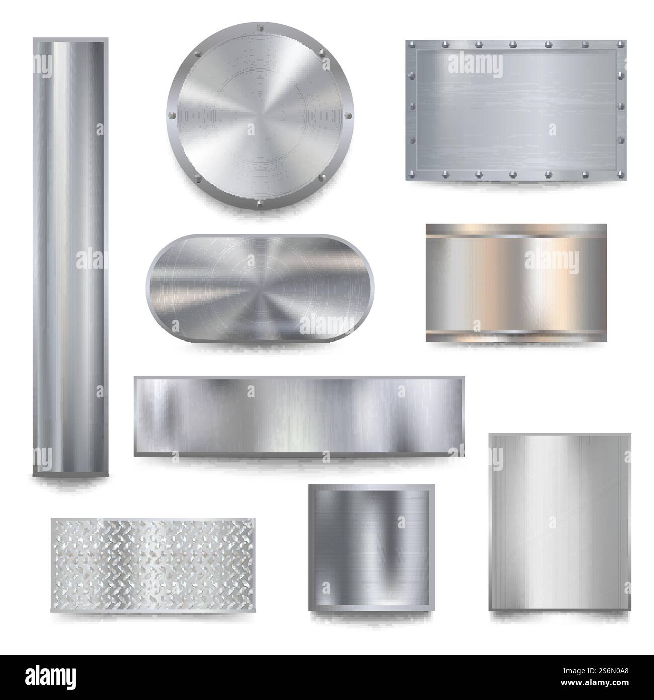 Metalized banners. Steel textured for borders frames metallic plaque ...