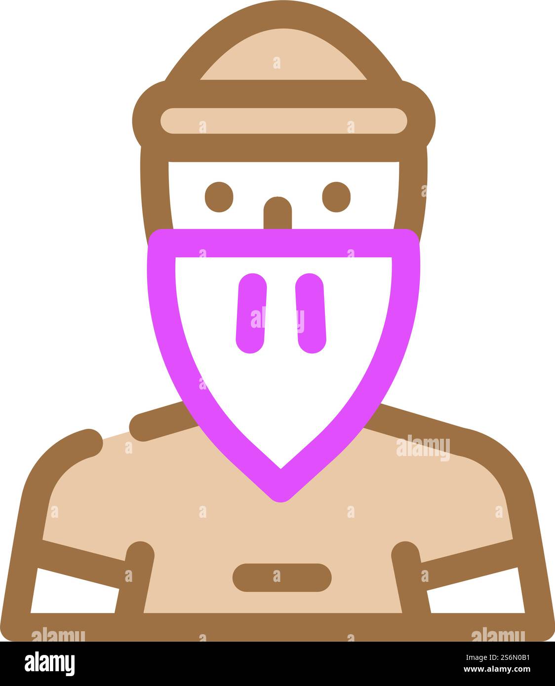 bandit man color icon vector. bandit man sign. isolated symbol ...