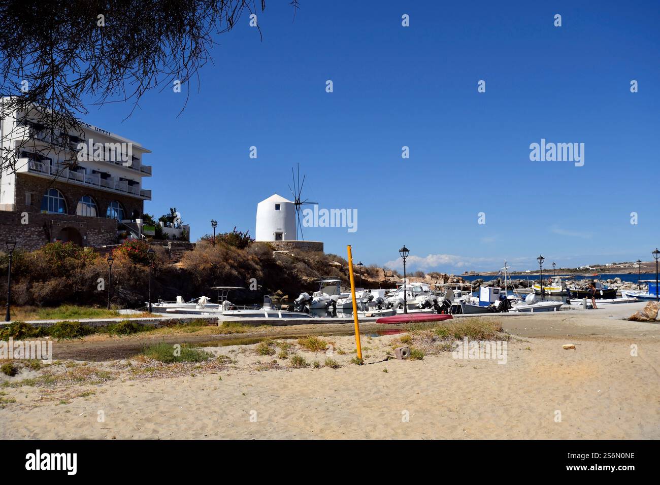 Paros, Greece - September 17, 2024: Tiny harbor for fishermen and old ...