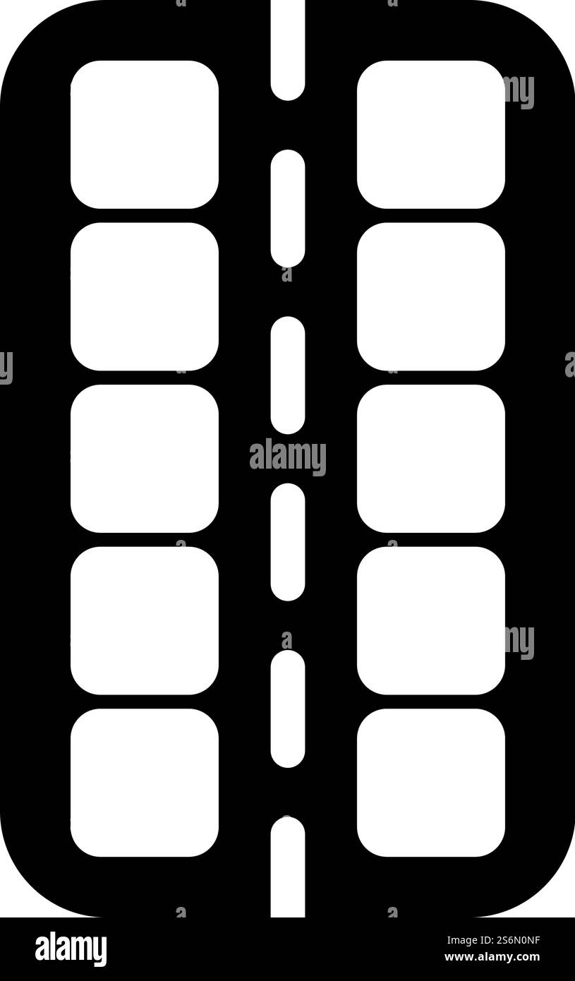 Tablets Pack Icon. Black Stencil Design. Vector Illustration Stock ...