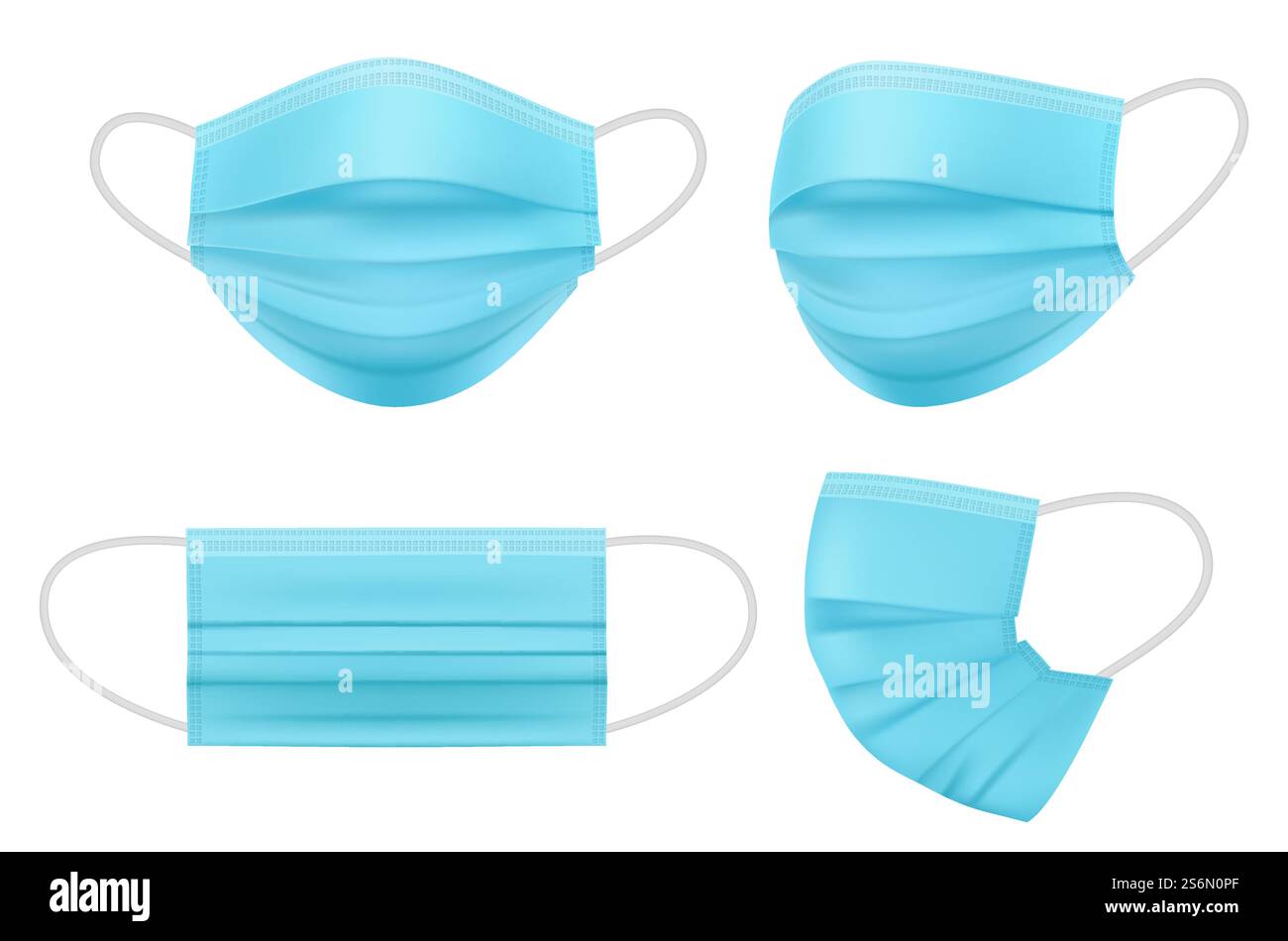 Medical mask realistic. Hygiene people face filter protection infection ...