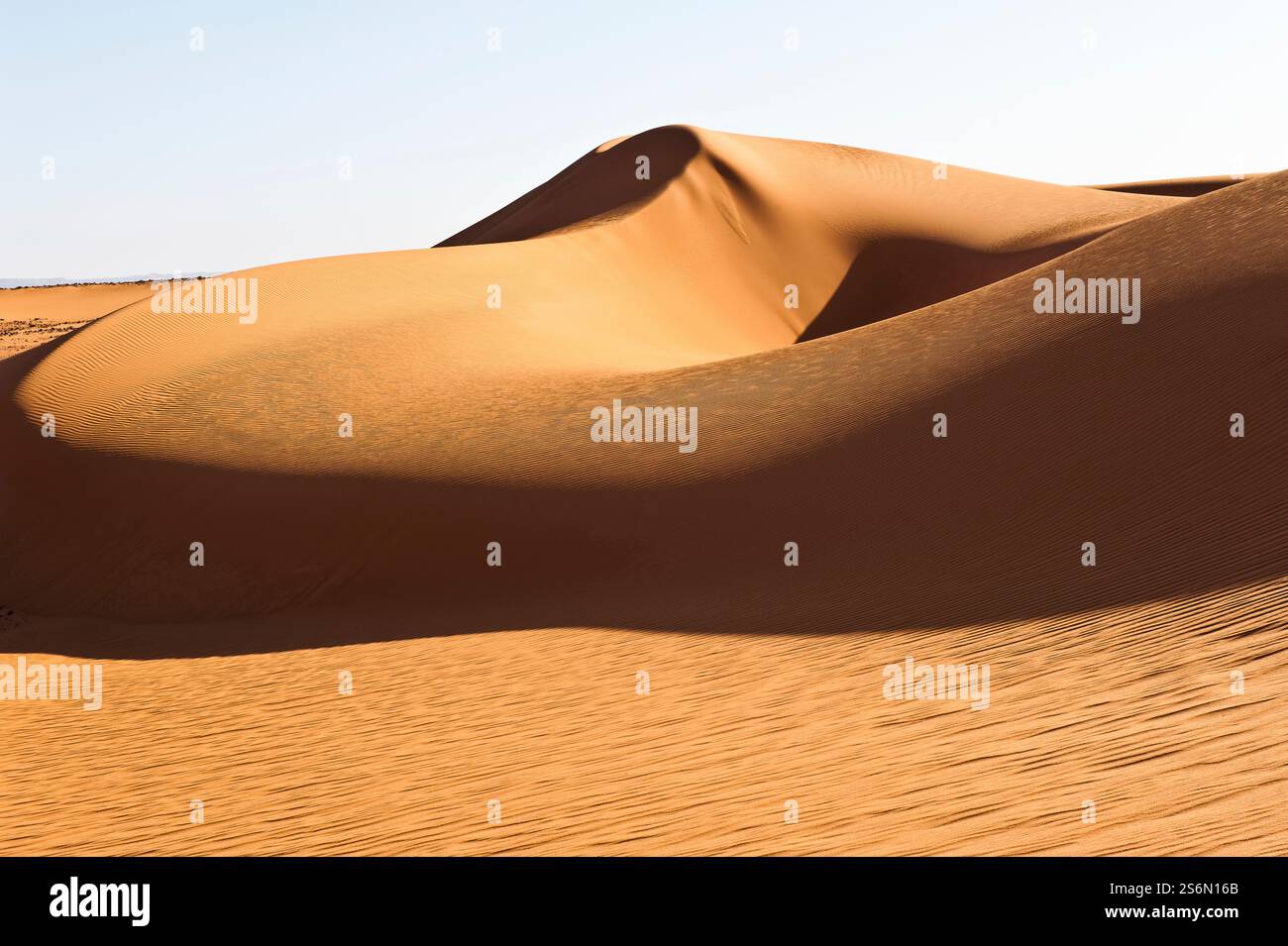 Light and shadow - shifting sand dunes in the Sahara Stock Photo - Alamy