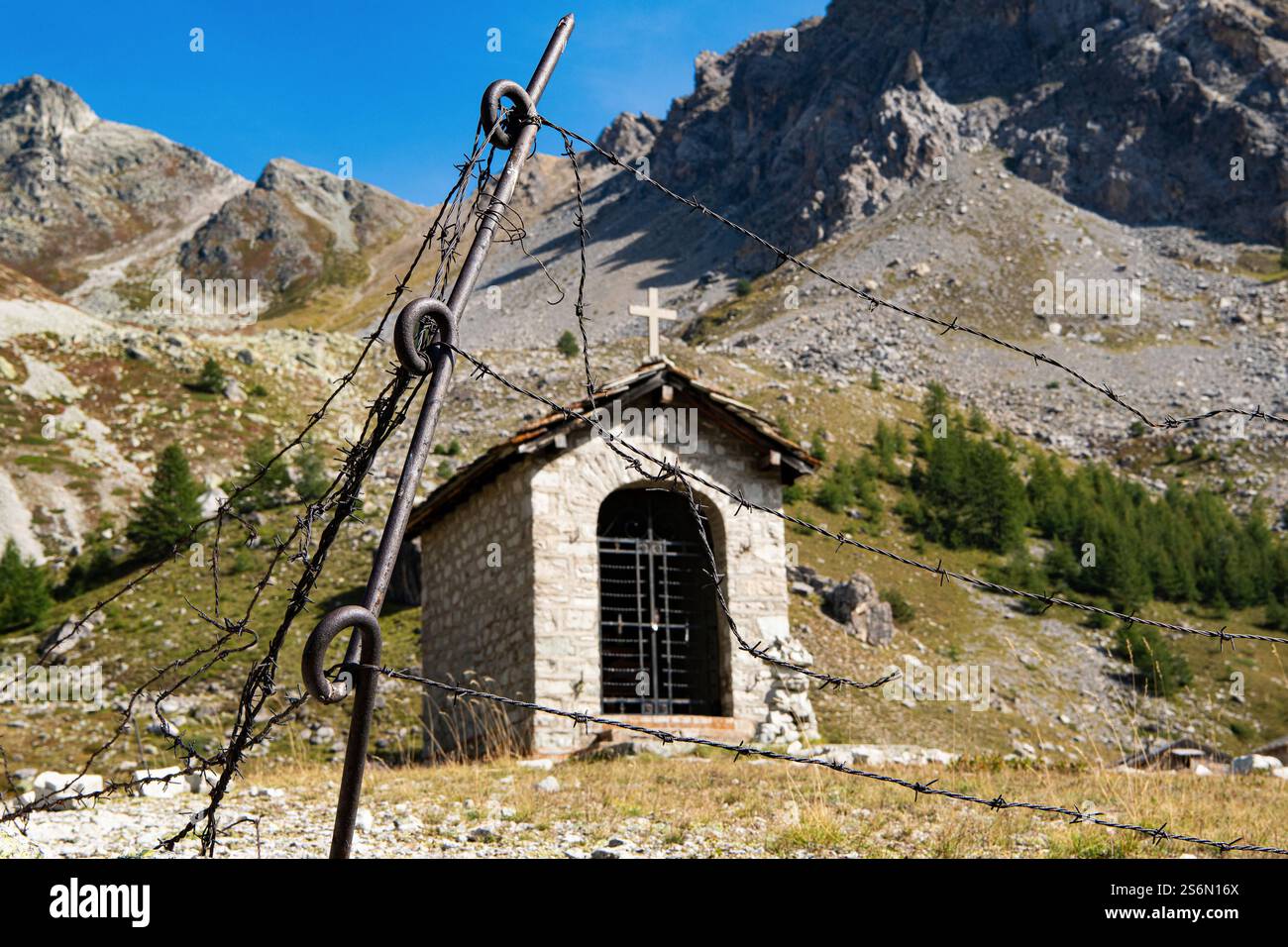 Historic soldiers' chapel from the time of the world wars, Piedmont ...