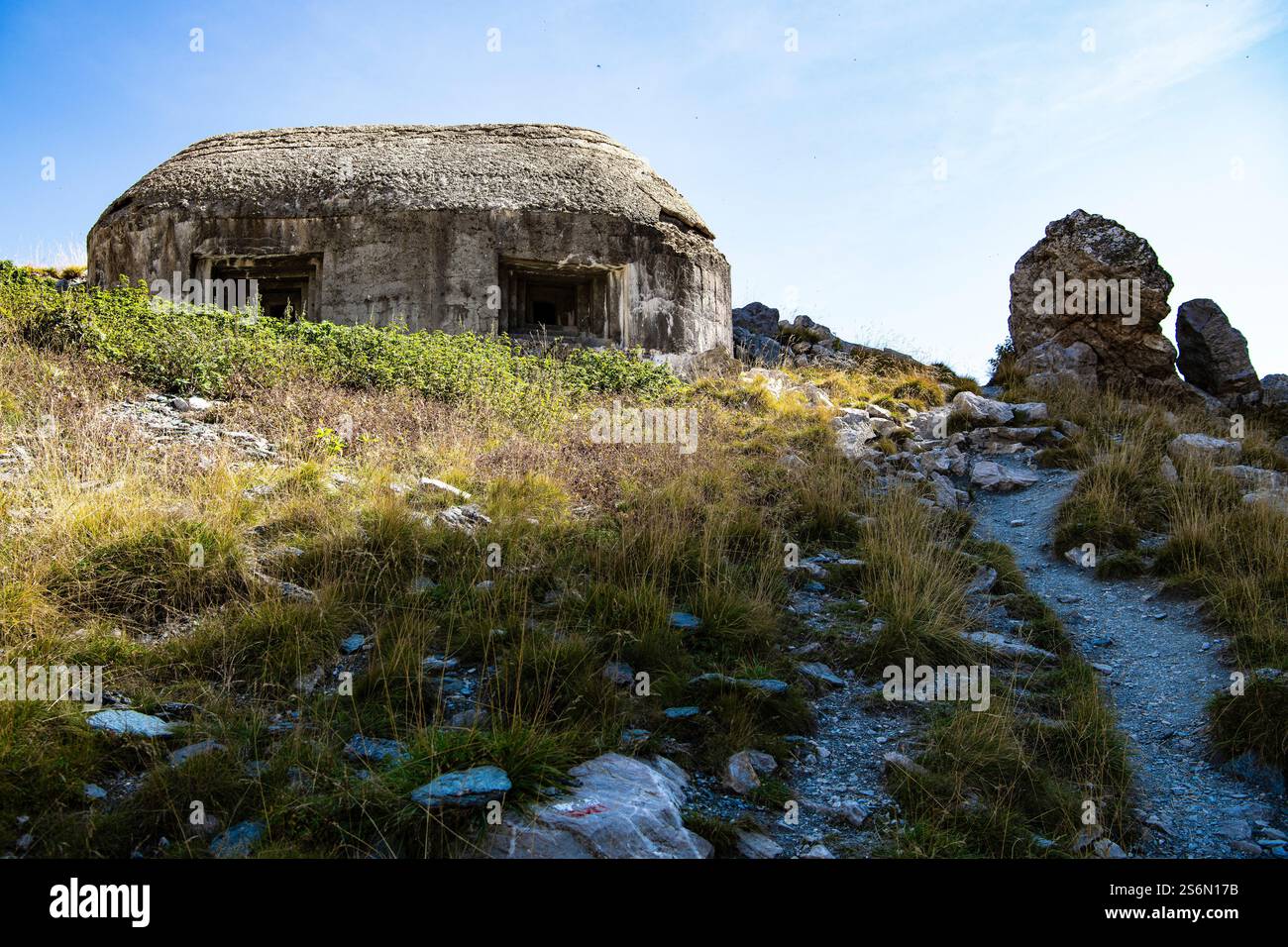Bunker from the First World War on the Italian-French border Stock ...