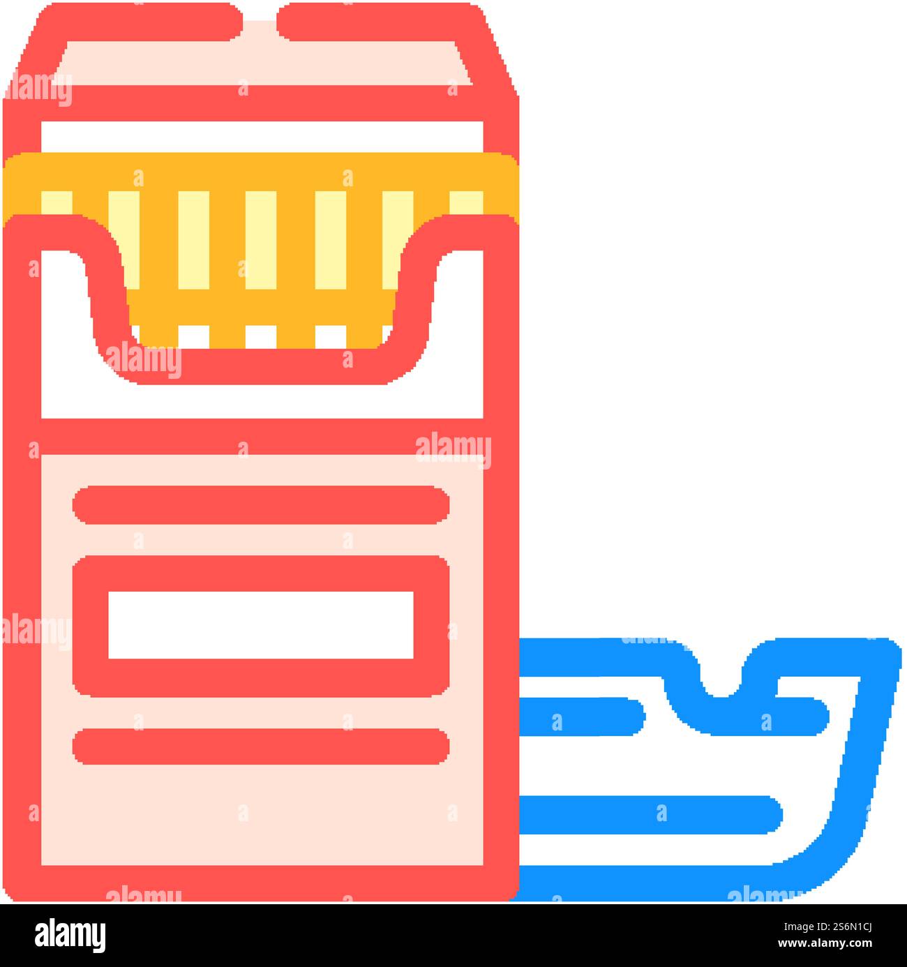 cigarettes and ash tray color icon vector. cigarettes and ash tray sign ...