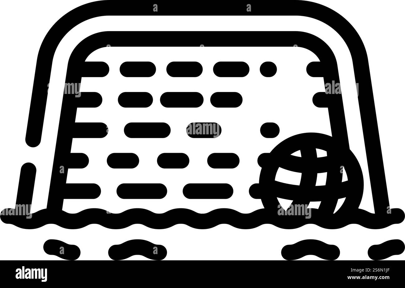 water polo line icon vector. water polo sign. isolated contour symbol ...