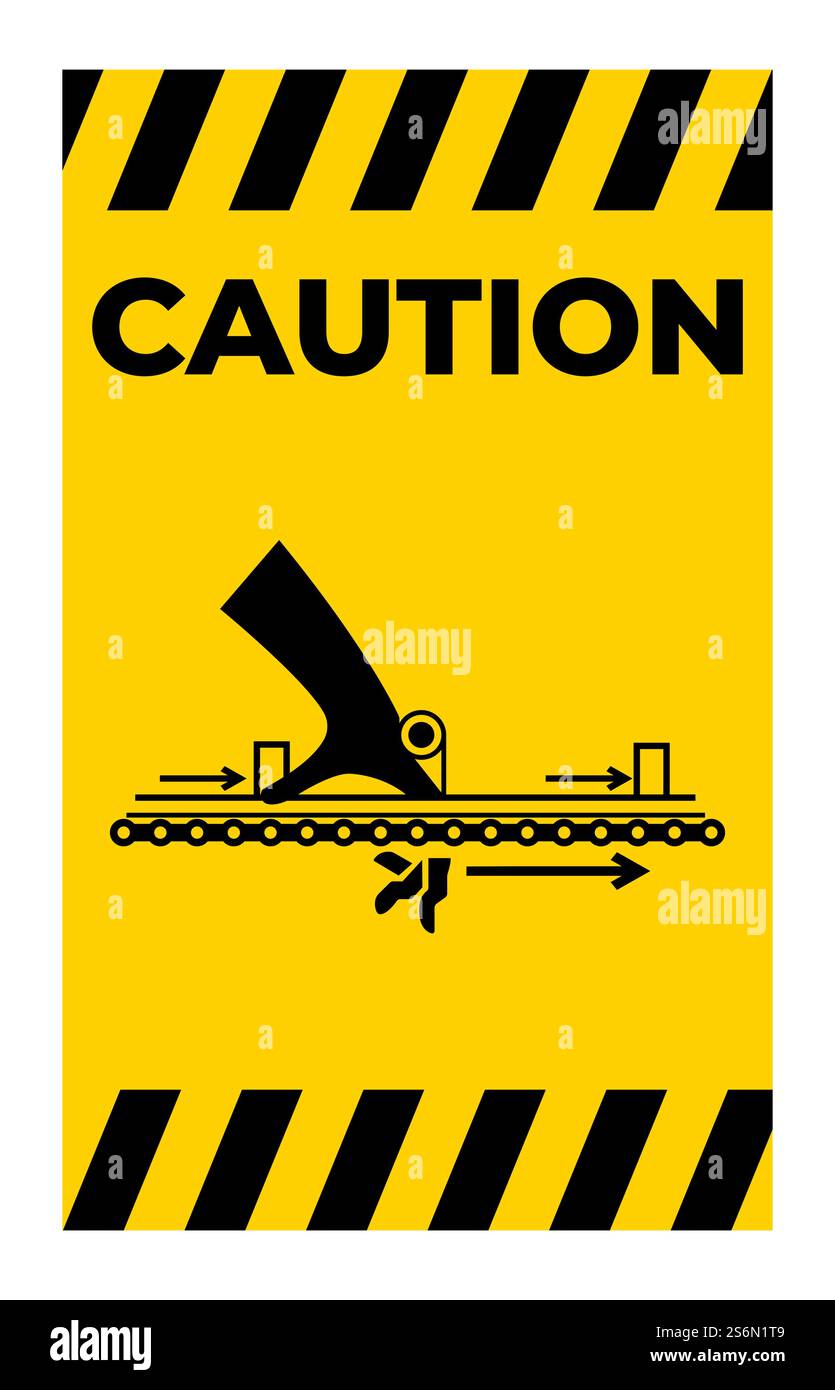 Warning Moving Part Cause Injury Symbol Sign Isolate on White ...