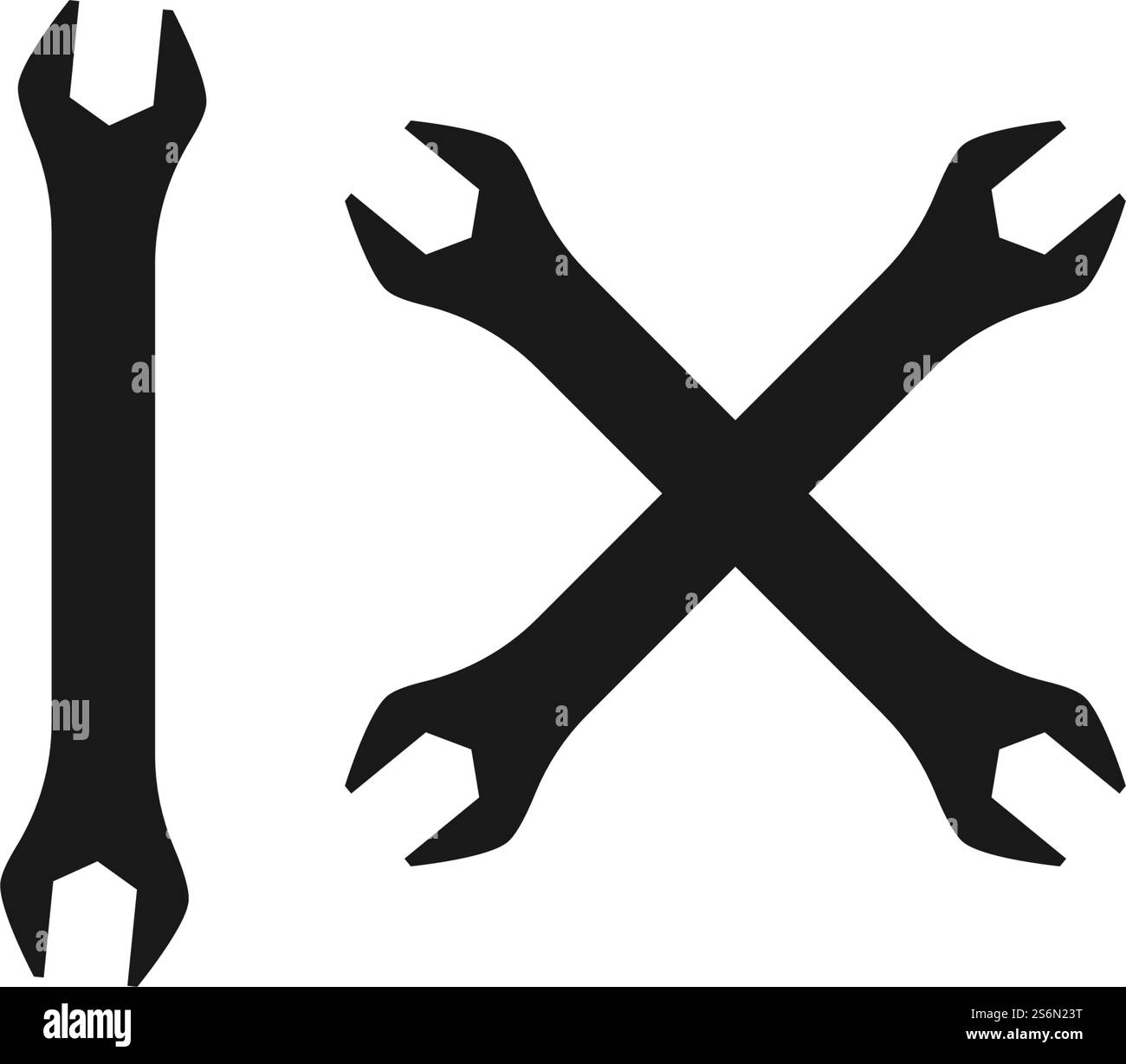 Wrench logo vector flat design Stock Vector Image & Art - Alamy