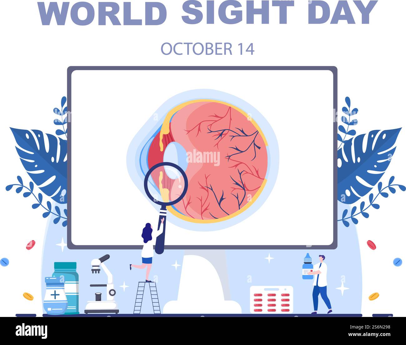 World Sight Day Background Vector Illustration Which is Commemorated ...