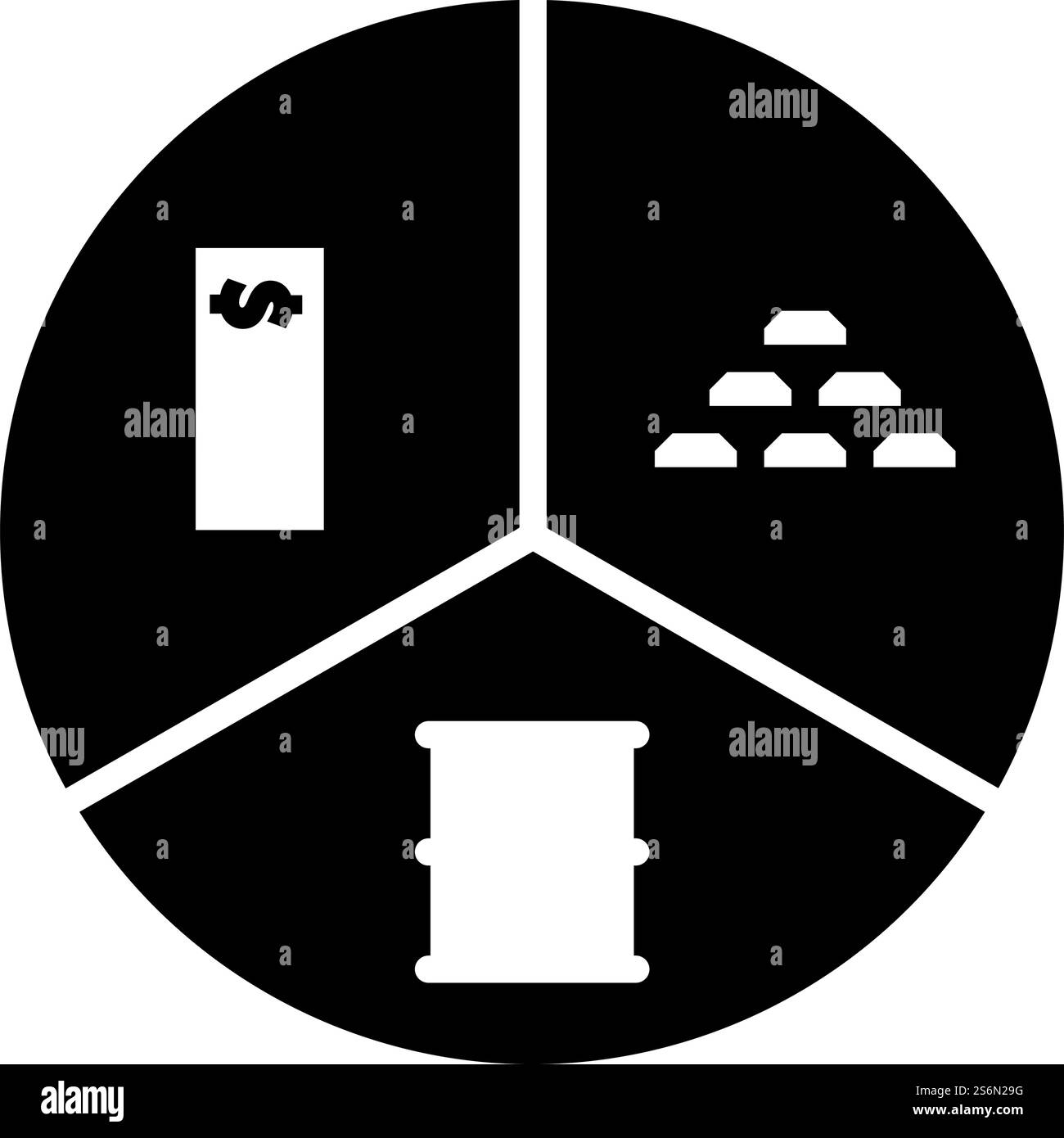 Dollar and gold chart concept icon black stencil design Black and White ...