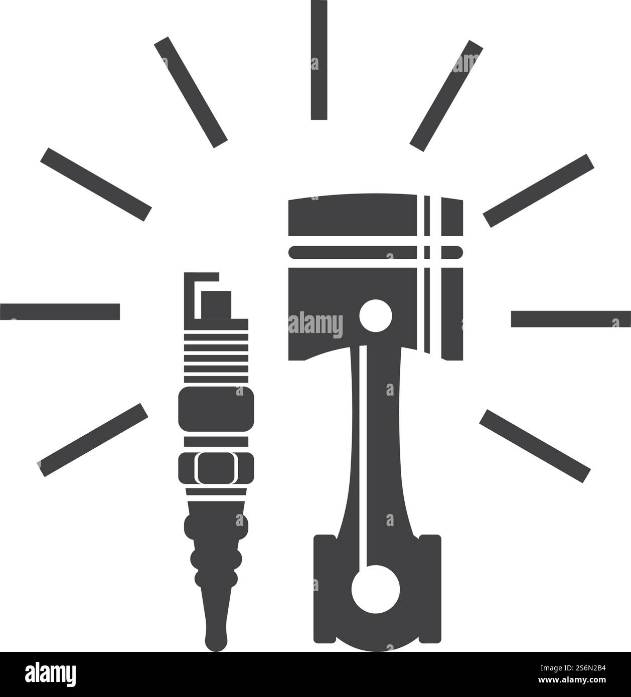 Piston auto service logo vector flat design Stock Vector Image & Art ...