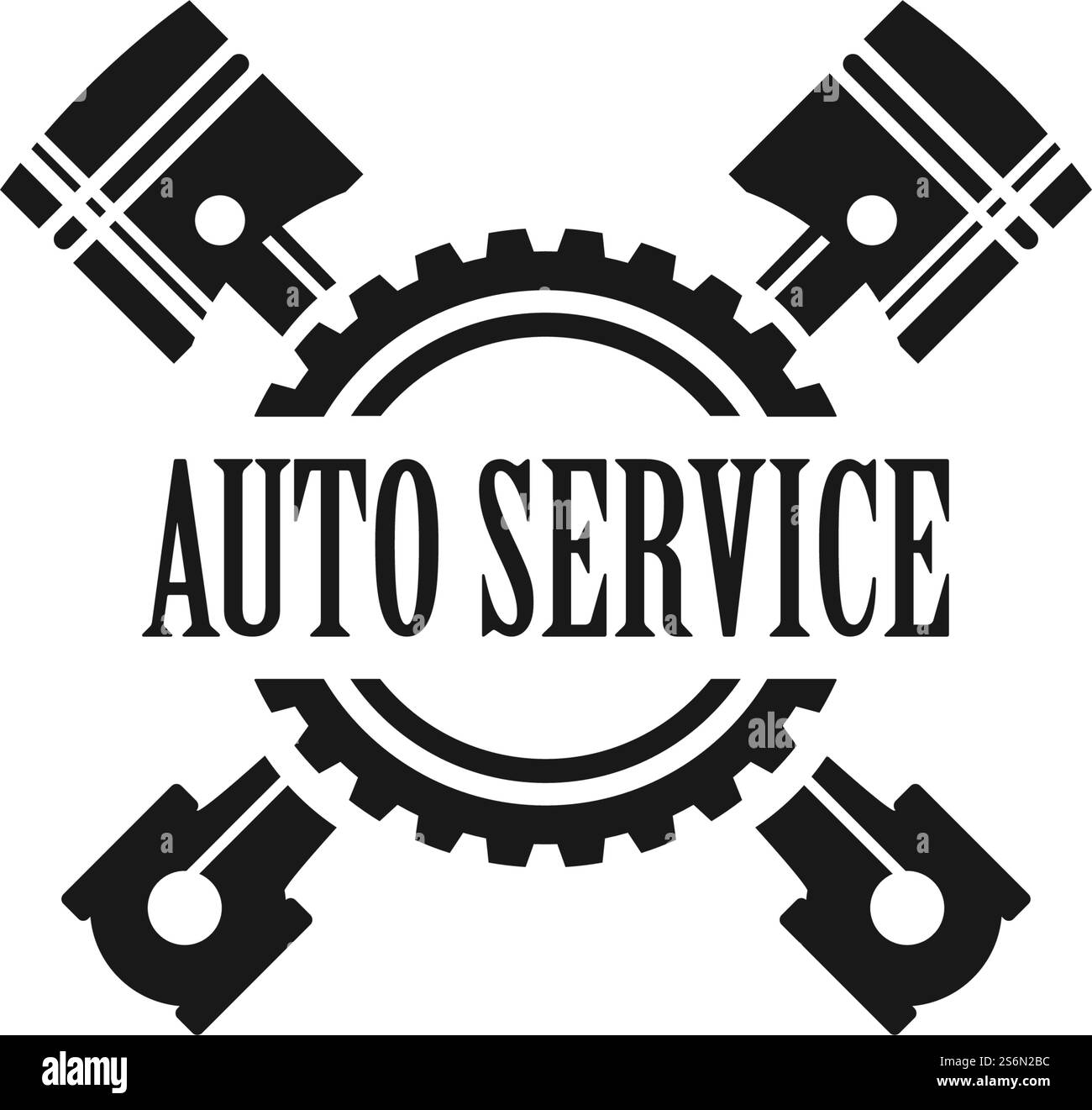 Piston auto service logo vector flat design Stock Vector Image & Art ...