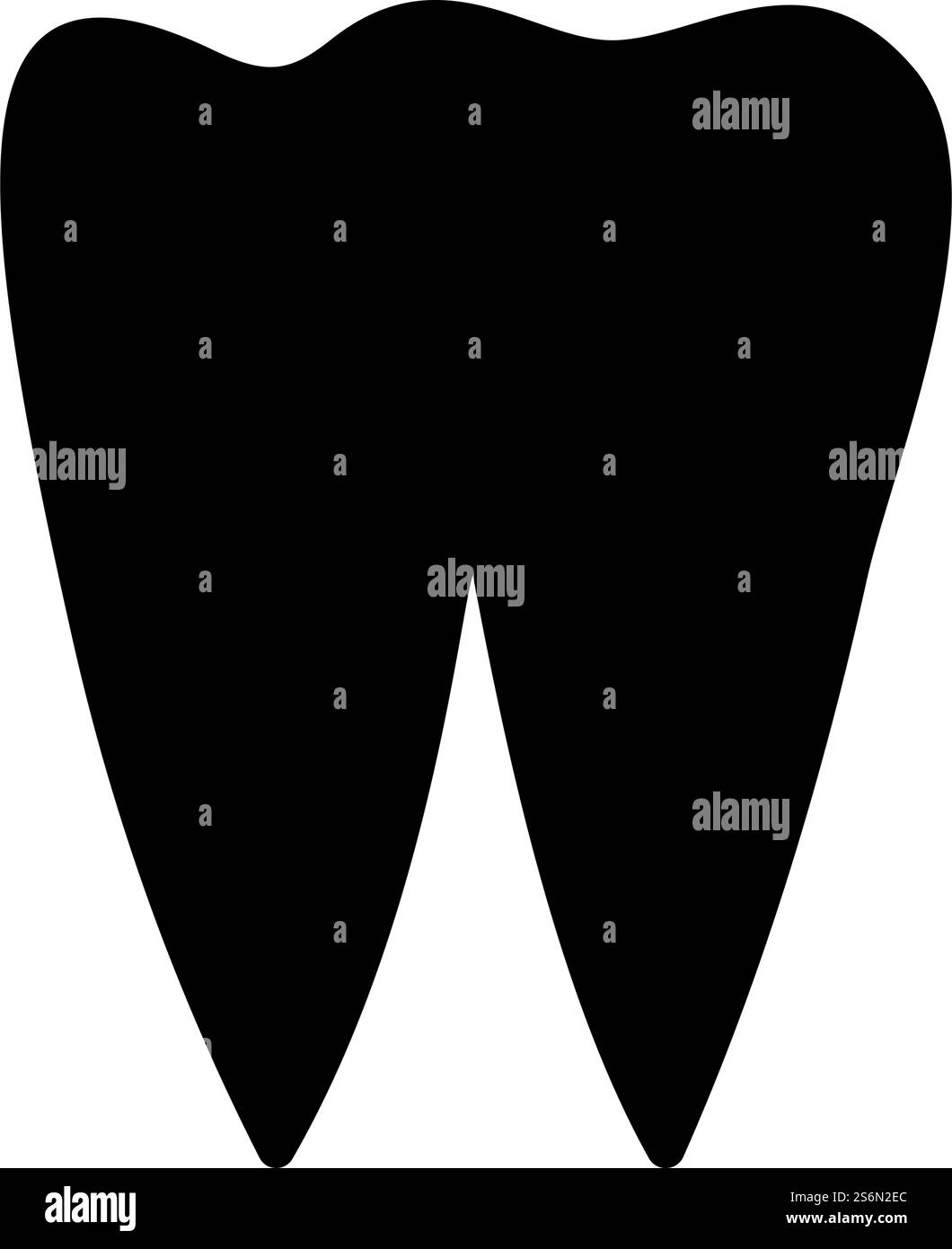 Tooth Icon. Black Stencil Design. Vector Illustration Stock Vector ...