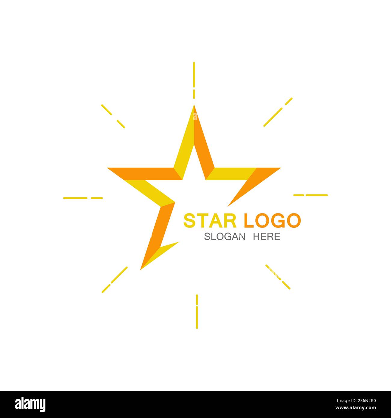 Gold Star Logo Vector in elegant Style with Black Background Stock ...