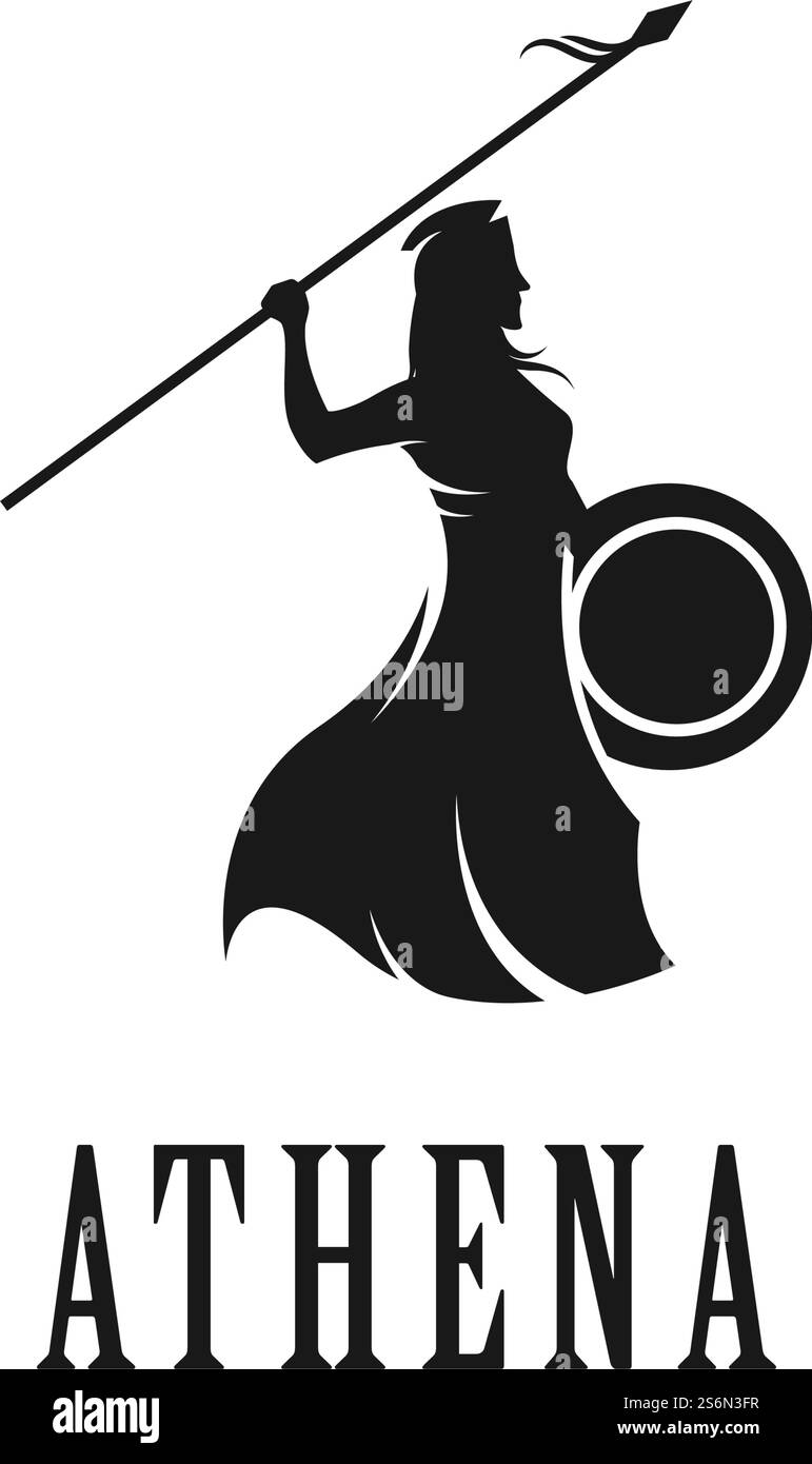 Silhouette of athena logo vector design Stock Vector Image & Art - Alamy