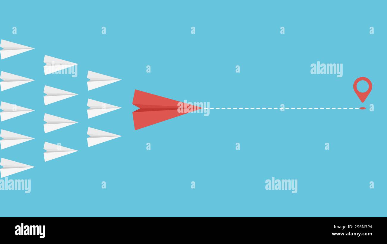 Team leader concept. Business motivation leadership metaphor. Paper ...