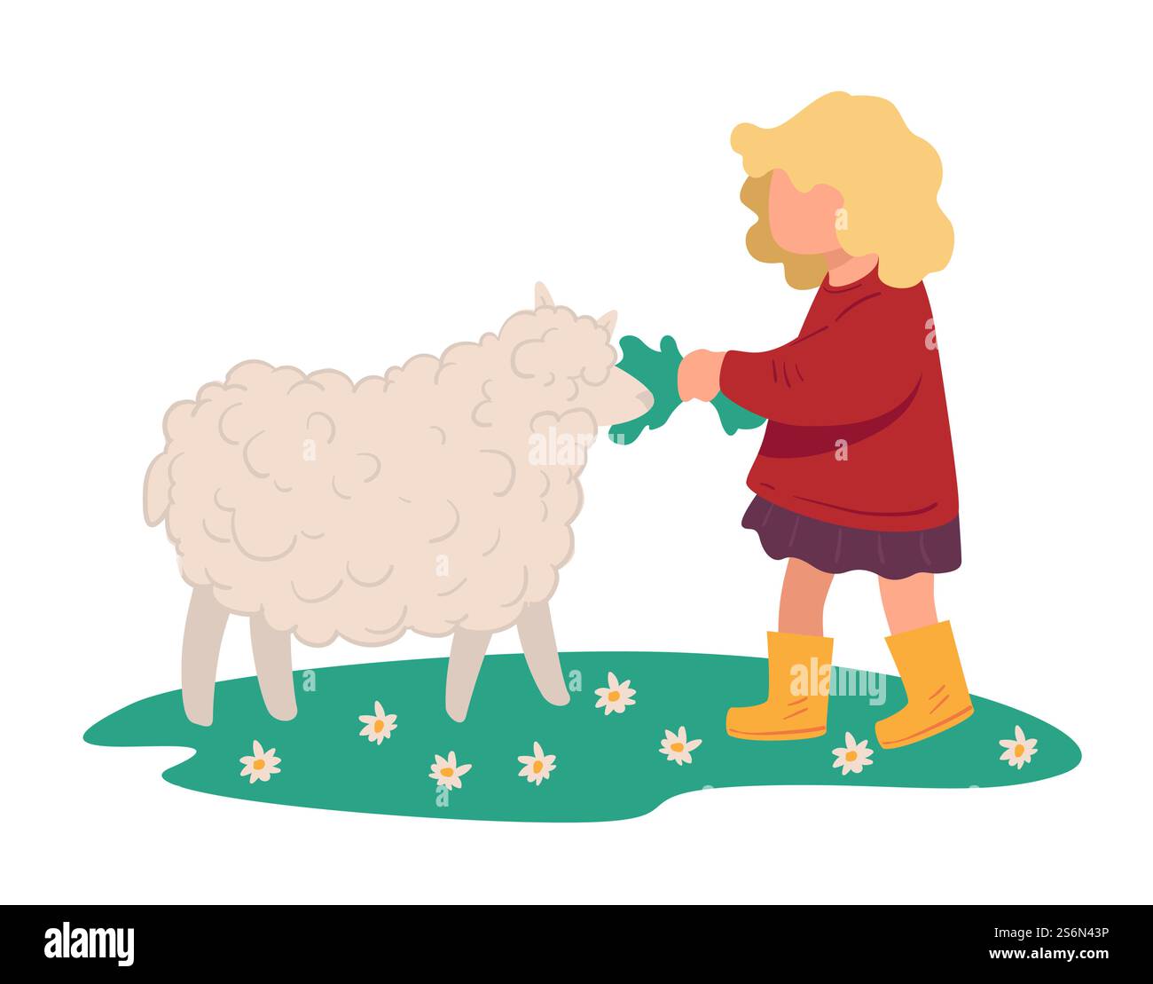 Helping sheep Stock Vector Images - Alamy