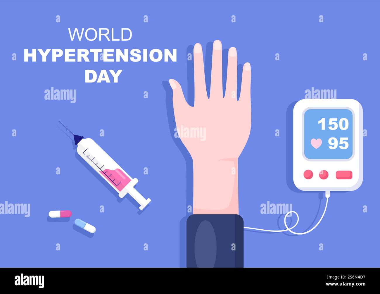World Hypertension Day Vector illustration Commemorated Every May 17 to ...
