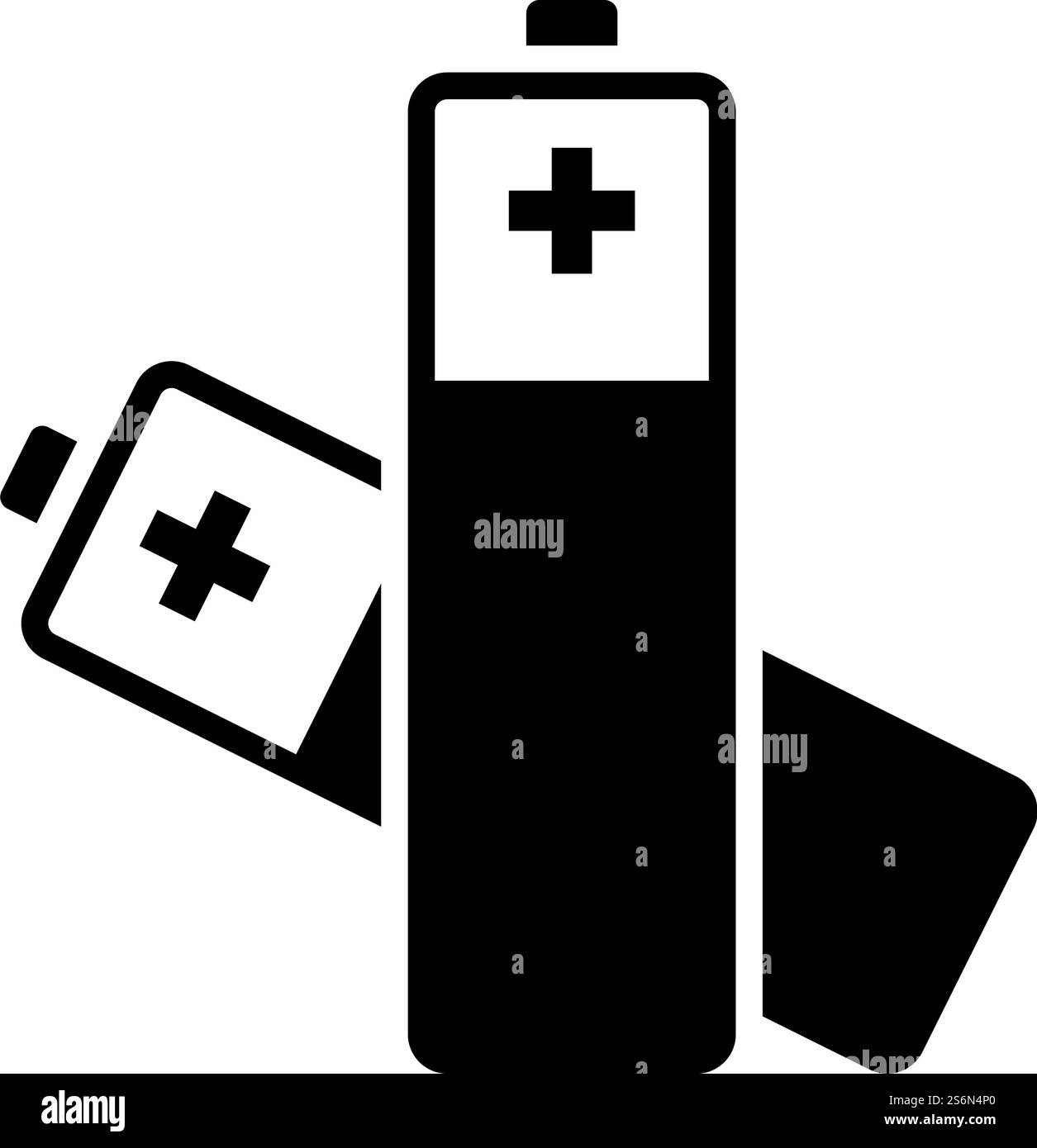 Electric Battery Icon. Black Stencil Design. Vector Illustration Stock ...