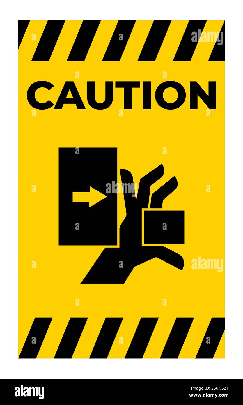 Hand Crush Force From Left Symbol Sign Isolate on White Background ...