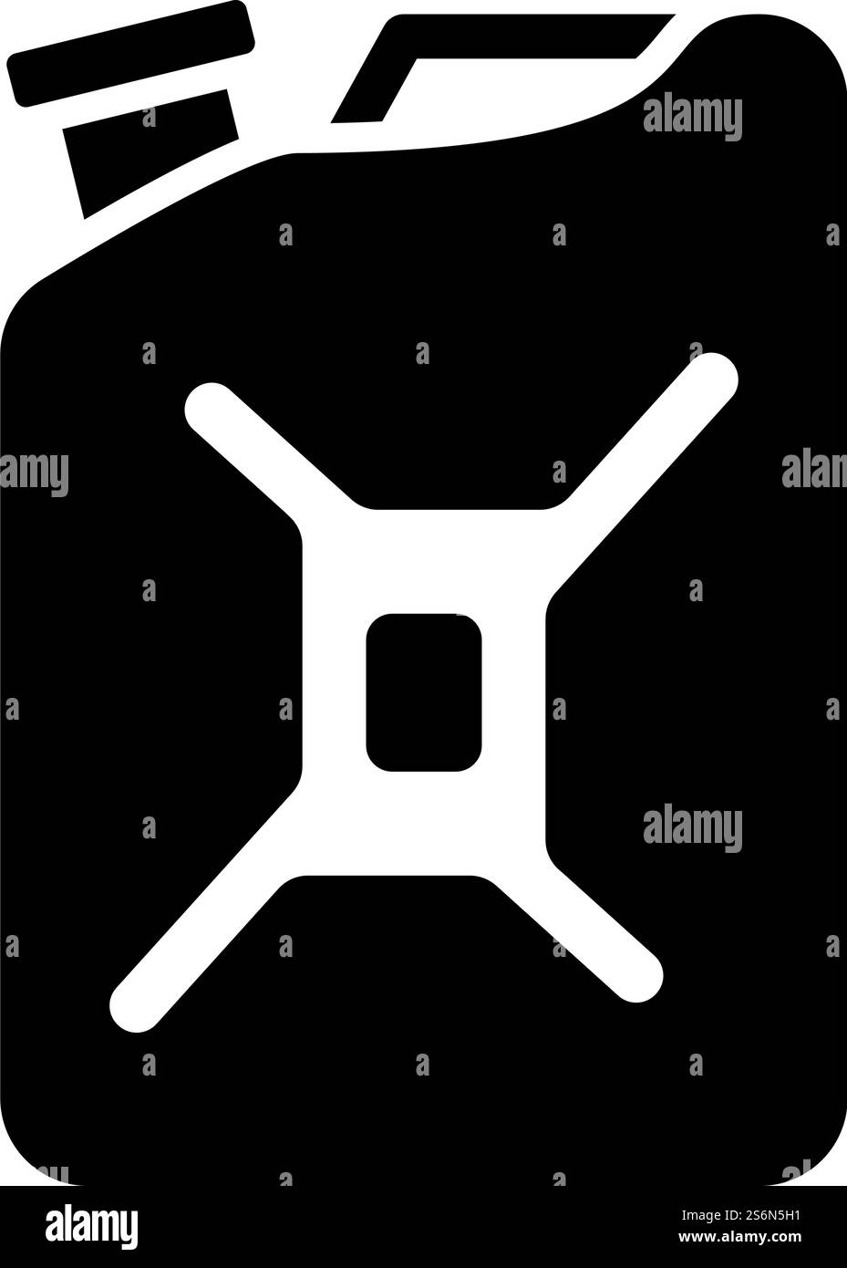 Fuel Canister Icon. Black Stencil Design. Vector Illustration Stock ...