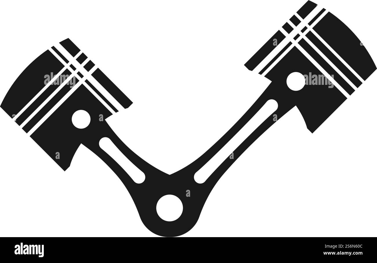 Piston auto service logo vector flat design Stock Vector Image & Art ...