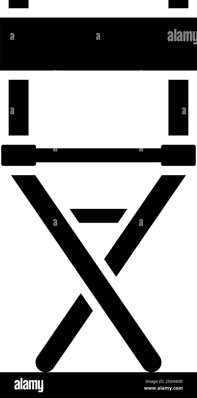 Director Chair Icon. Black Stencil Design. Vector Illustration Stock ...