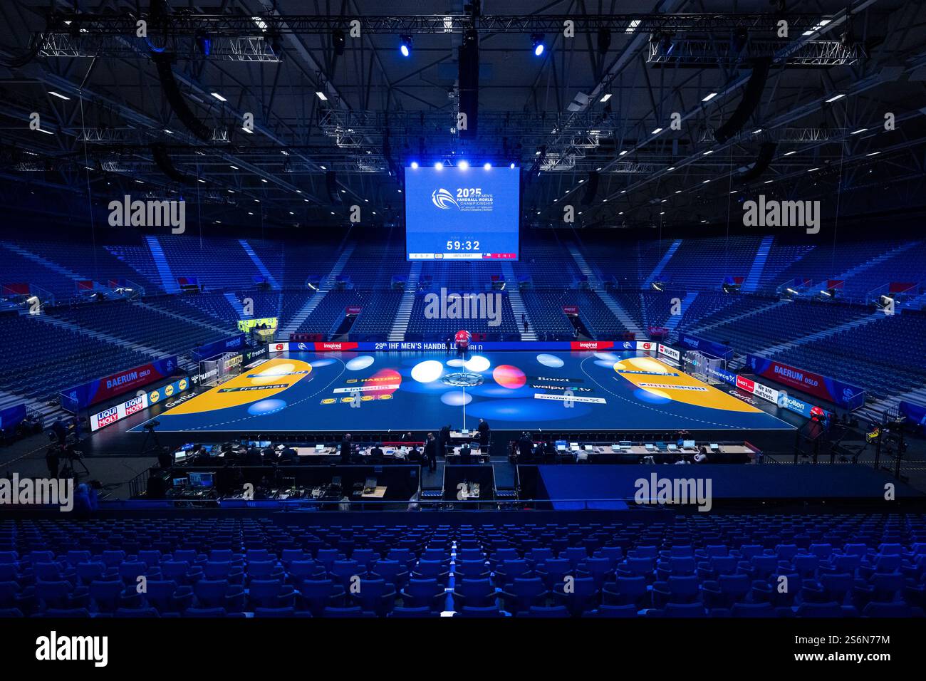250116 Interior view of Unity Arena ahead of the 2025 IHF World Men's ...