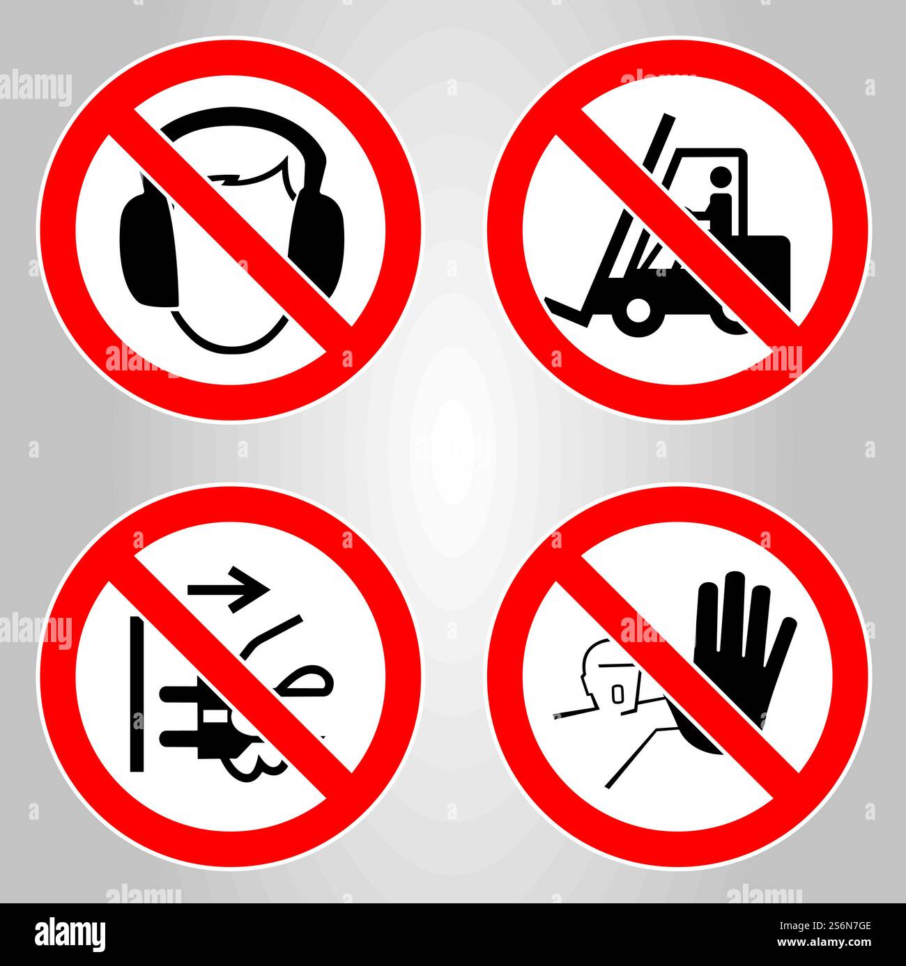 Cycle red prohibition sign on a white background Stock Vector Image ...