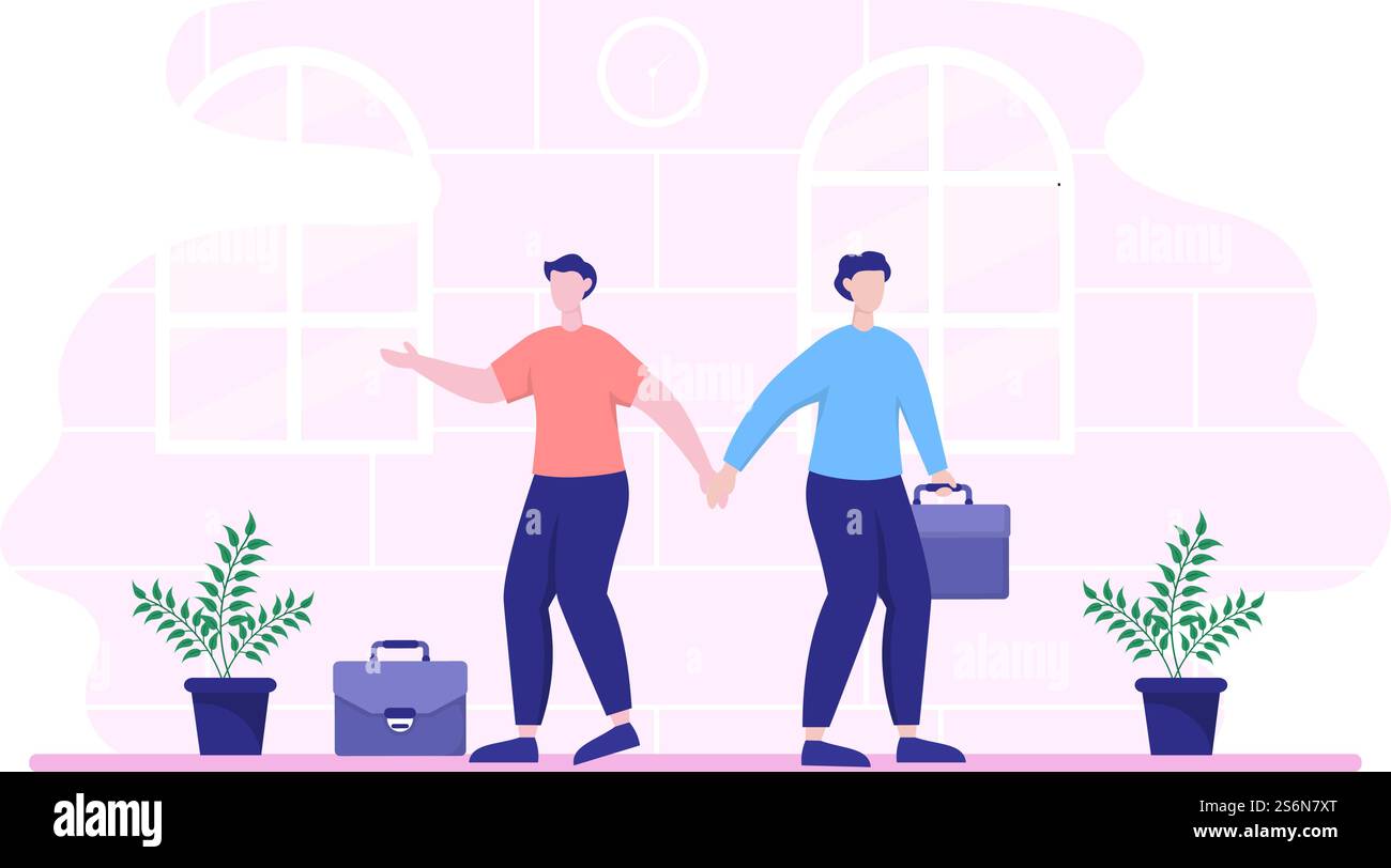 Two Businessmen Reach a Deal or Agreement Shaking Hands on Cooperation ...