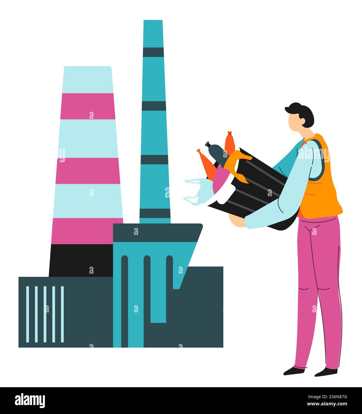 Paper recycling stack compressed Stock Vector Images - Alamy