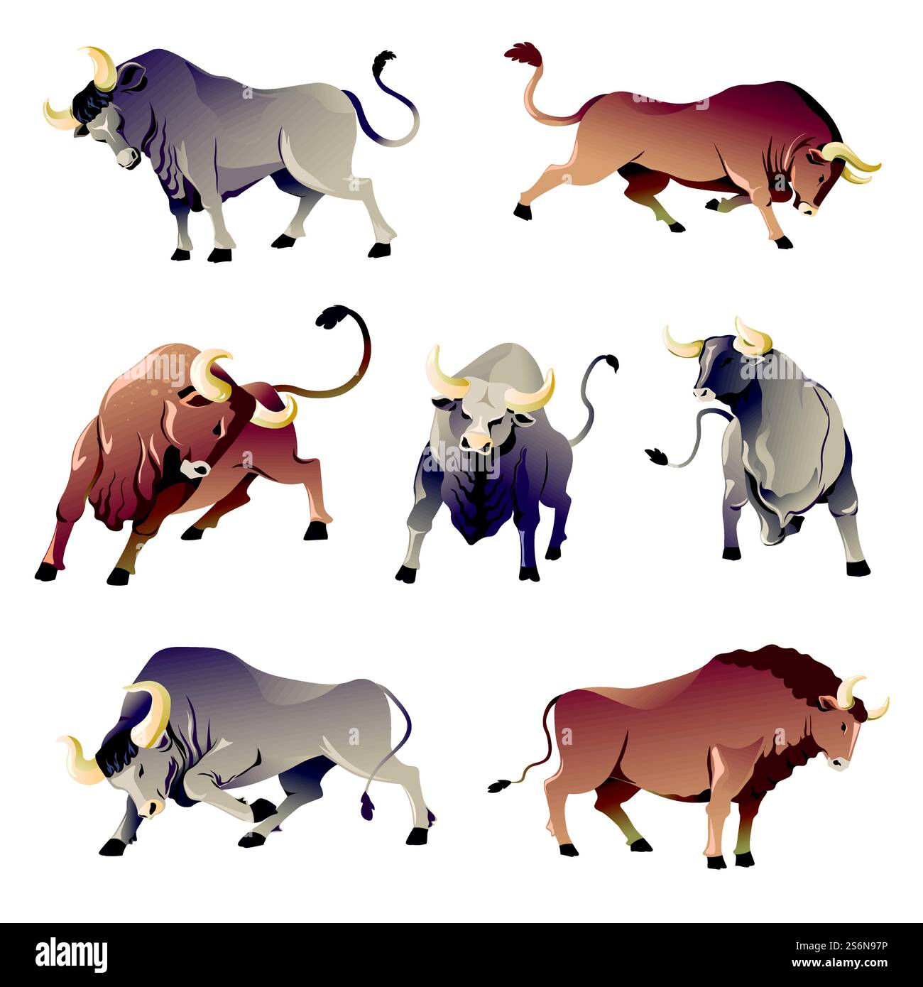 Back view and profile isolated corrida hi-res stock photography and ...