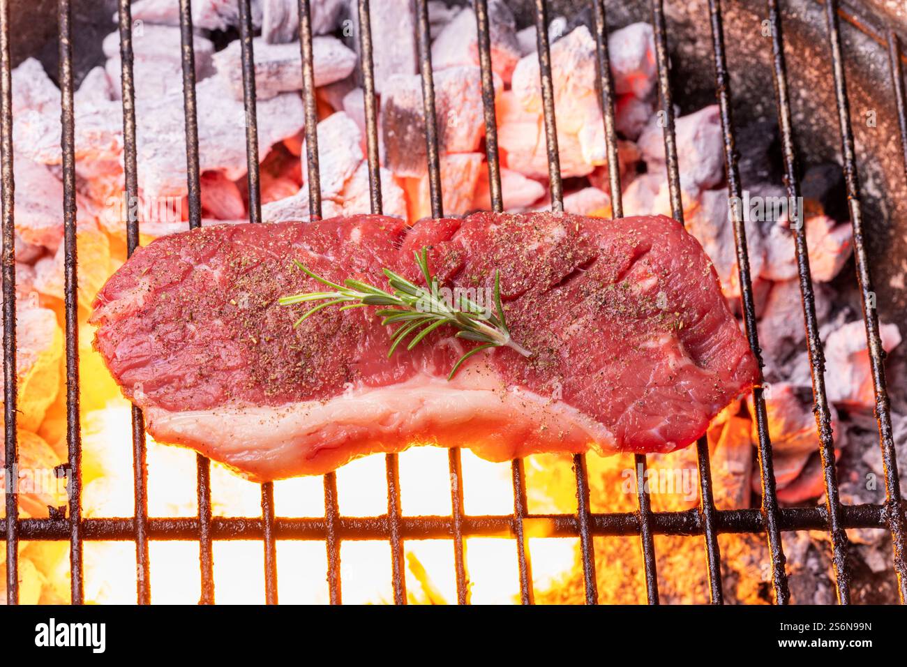 Rosemary branch on steak hi-res stock photography and images - Alamy