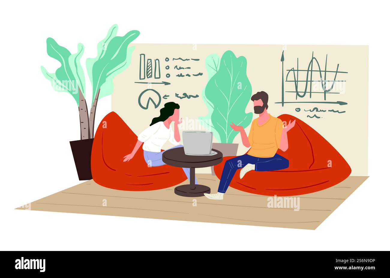 High school students working on writing Stock Vector Images - Alamy