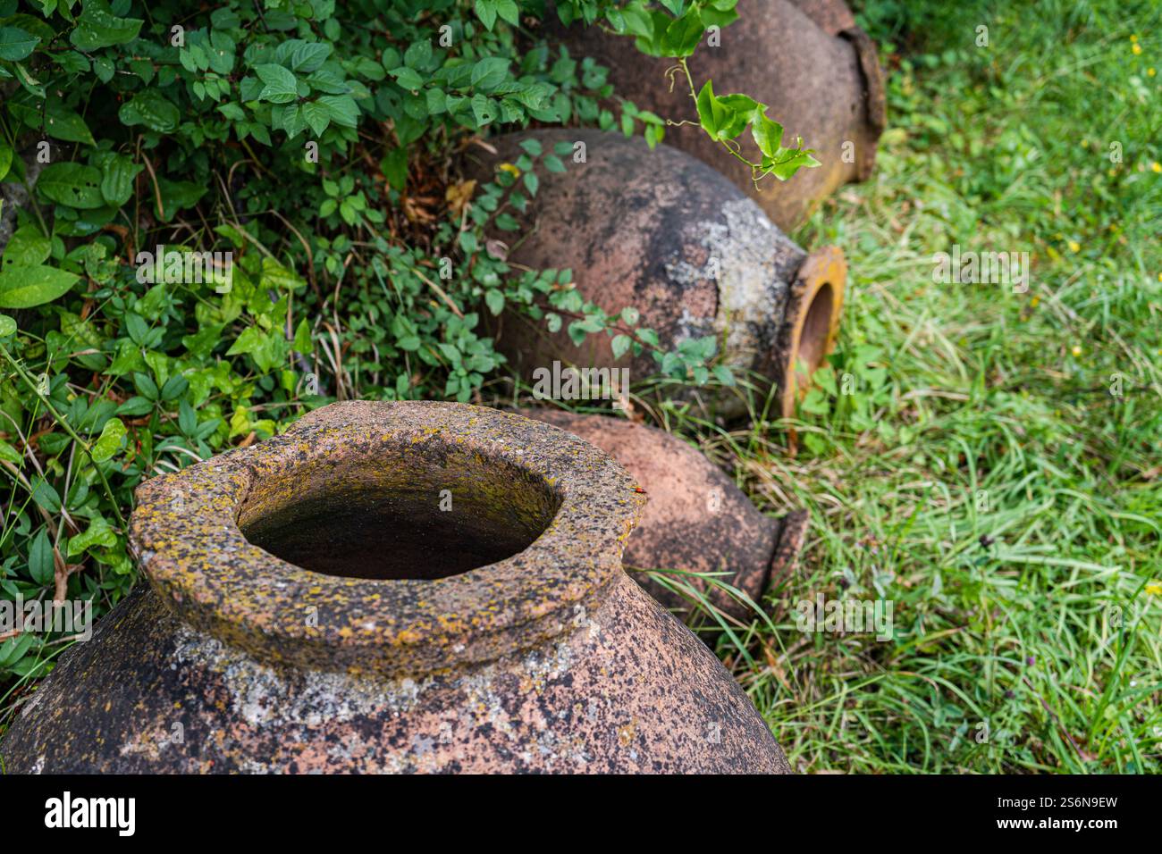 Famous Georgian ancient winemakers pottery known as a kvevry on the ...