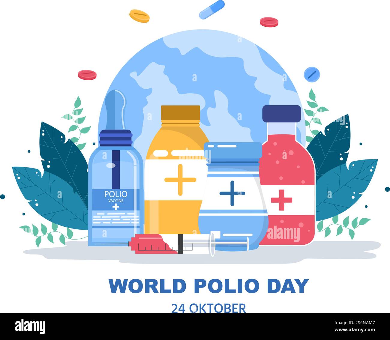World Polio Day Background Which is Celebrated on October 24 Medicine ...