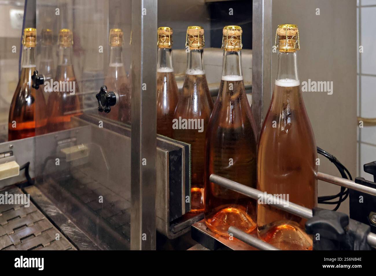 Glass bottle conveyor wine bottling hi-res stock photography and images ...