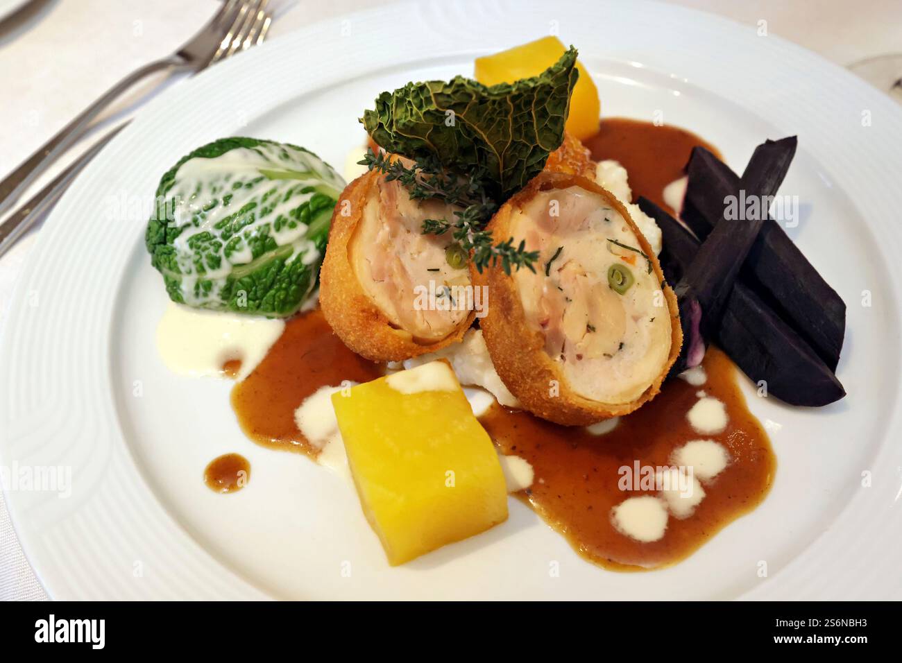 Maize chicken with almond breading Stock Photo - Alamy