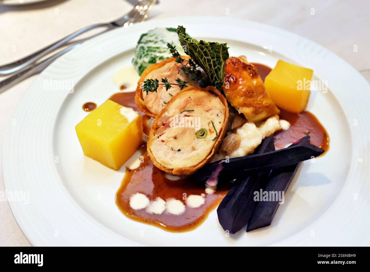 Maize chicken with almond breading Stock Photo - Alamy