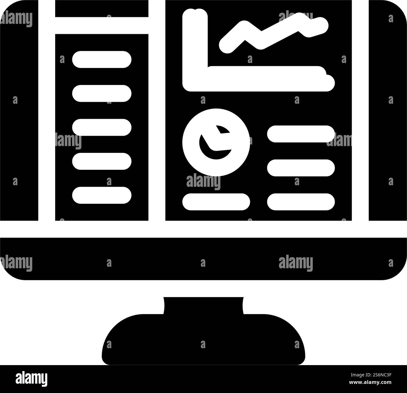 reporting system glyph icon vector. reporting system sign. isolated contour symbol black ...