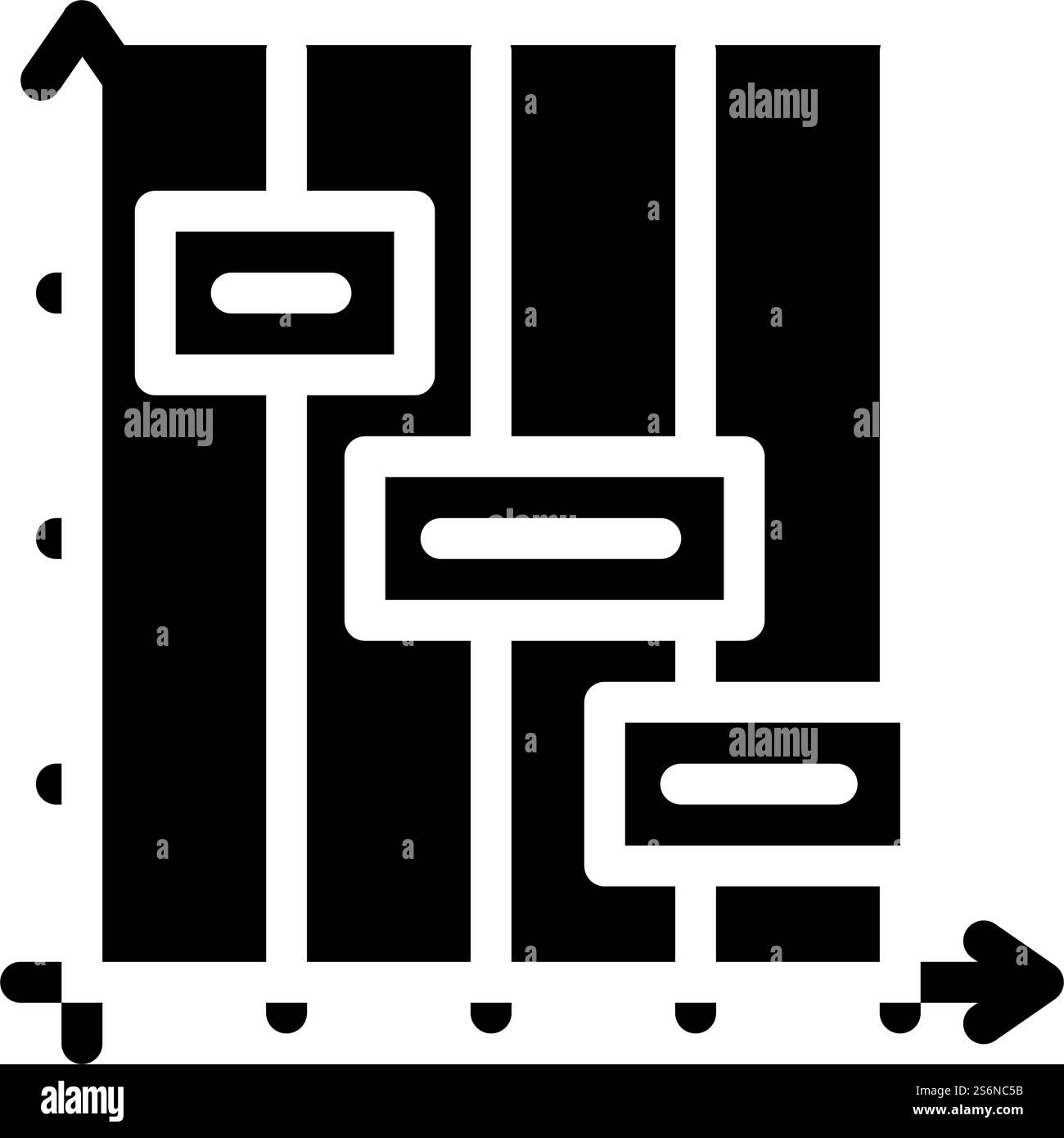 time intervals erp glyph icon vector. time intervals erp sign. isolated ...