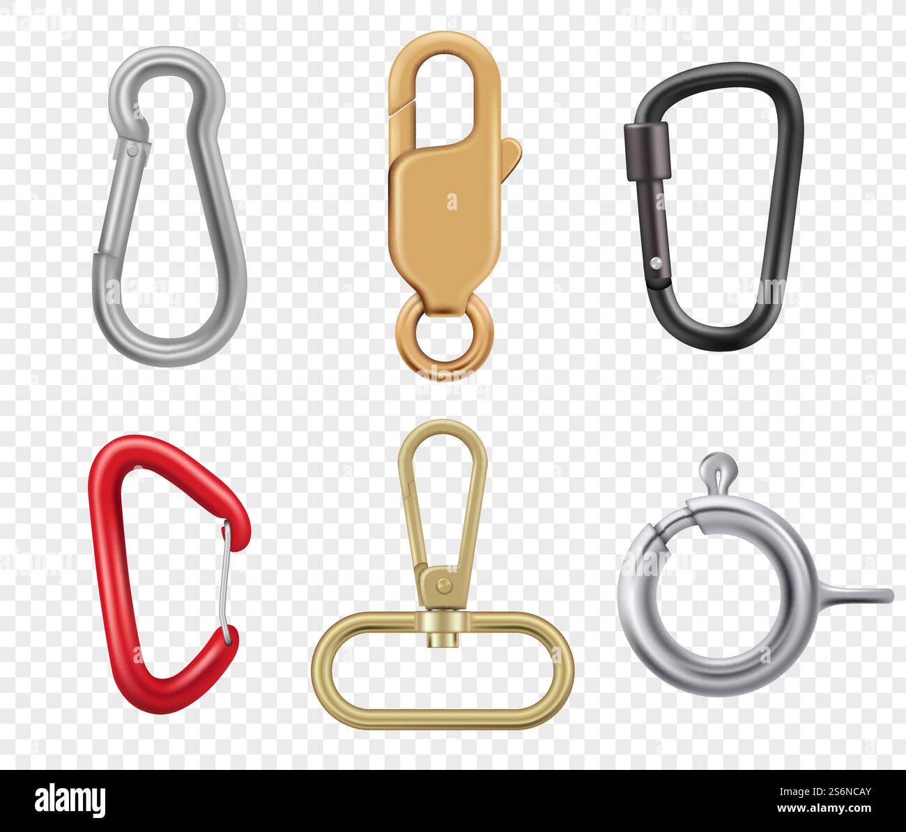 Carabine hook. Climbers for hiking loop vector keys and lock ...